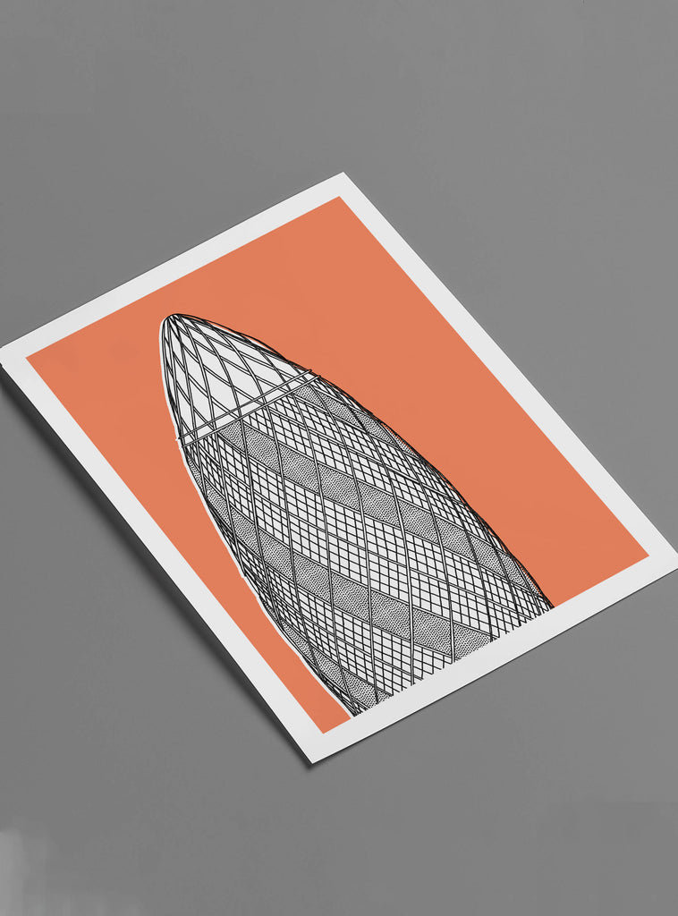 The Gherkin Screen Print – The London Gift Shop