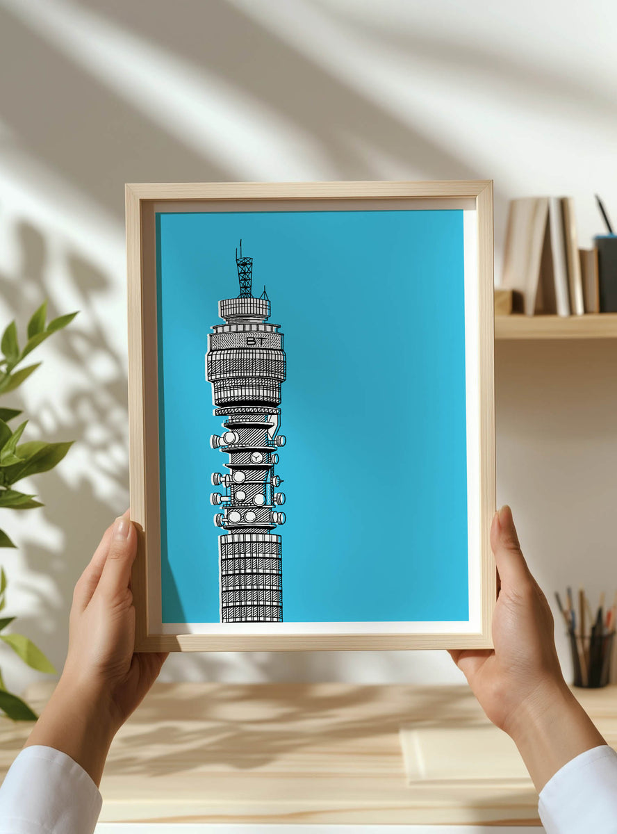 BT Tower Screen Print – The London Gift Shop